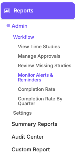 Report: Monitor Alerts & Reminders – TimeStudy.co